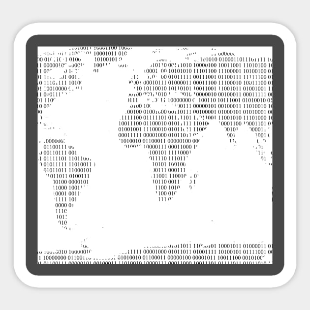 World map in Binary code - World Map - Sticker | TeePublic